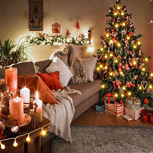 Cosumina 33 FT 80 LED Battery Operated Globe Ball String Lights Fairy String Lights Decor for Bedroom Patio Indoor & Outdoor Party Wedding Christmas Tree Garden Lawn Landscape with Remote Warm White