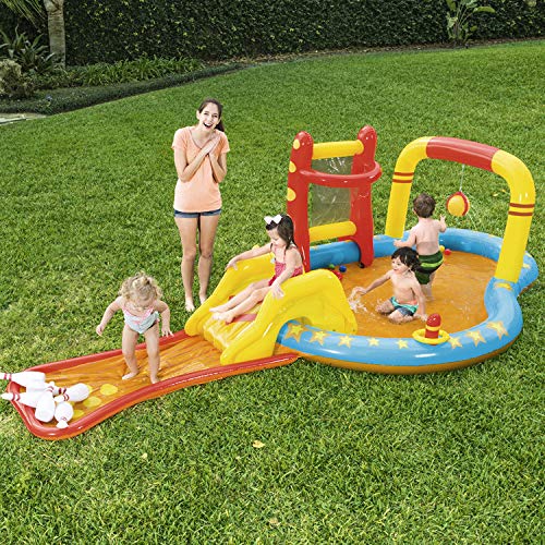 Baby Swimming Pool Thickening,Play Centre Paddling Pool with Slide,Inflatable Swimming Pool,Inflatables Slide for Kids,Backyard Garden Outdoor Water Park,435213117cm