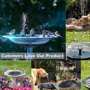 Entcook Solar Fountain Pump for BirdBath,Mini Floating Solar Fountain with 4 Nozzles,1W,Floating Fountain for Ponds,Garden,Fish Tank,Outdoor and Aquarium,No Battery Required(5.3 * 5.3 * 1.5inch)