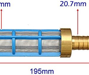 Suction Filter, Pressure Washer Water Suction Filter Drum, Brass Pick Up Filter Strainer Drum Suction, Brass 3/4'' 1/2'' Hose Water Suction Strainer Pickup Filter for Pressure Washer