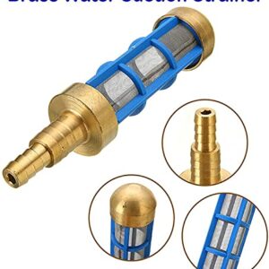 Suction Filter, Pressure Washer Water Suction Filter Drum, Brass Pick Up Filter Strainer Drum Suction, Brass 3/4'' 1/2'' Hose Water Suction Strainer Pickup Filter for Pressure Washer