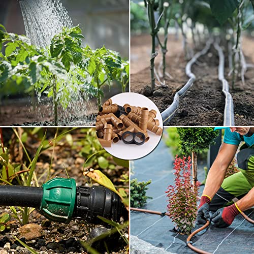 28PCS 1/2 in Drip Irrigation Fittings Kit, Irrigation Tubing Parts, Barbed Connector Include 10 Couplings, 6 Tees, 6 Elbows, 6 End Caps, Drip Line Connectors for Garden Drip or Sprinkler System