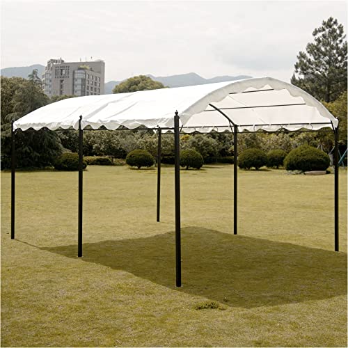 JHSDFOUIH Outdoor Patio 13ft.Wx8.4ft.H Steel Carport Shelter Garage Tent Garden Storage