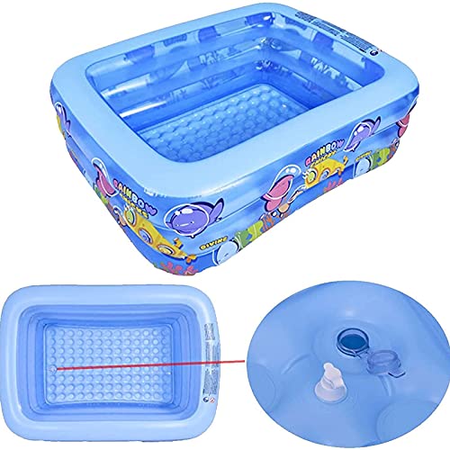 Family Inflatable Swimming Pool, Full-Sized Inflatable Kiddie Pool Thick Wear-Resistant Lounge Pools Above Ground for Baby, Kids, Adults Toddlers Outdoor Garden Backyard