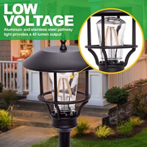 GreenLighting Low Voltage Outdoor Lights - Modern Vintage Path Stake Lights - Walkway Lights, Garden and Lawn Lights, Landscape Lighting - Waterproof, Rust-Resistant (8 Pack)