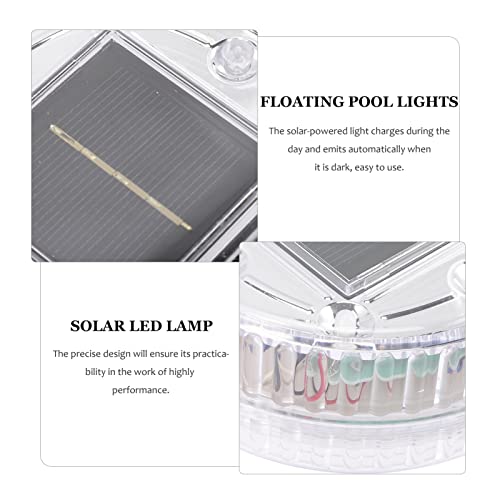 Uonlytech Solar Pool Lights Floating Pool Lights Pond LED Lights Cordless Hot Tub Lights Kids Night Light Lamp for Pool Garden Backyard Lawn Beach Party Decorations Pool Accessories