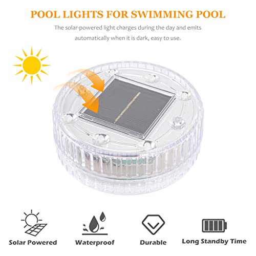 Uonlytech Solar Pool Lights Floating Pool Lights Pond LED Lights Cordless Hot Tub Lights Kids Night Light Lamp for Pool Garden Backyard Lawn Beach Party Decorations Pool Accessories