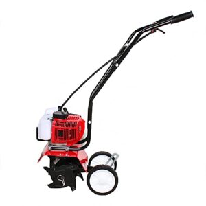 TFCFL TFCFL 2-Stroke 52cc Mini Tiller Engine, Garden Petrol Power Soil Garden Cultivator Yard Plant Farm Tilling Tool 6500RPM for Yard Garden Farm 1.9KW with Blade 4 Pieces / 22.5cm (52CC Style1)