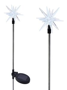 solaration 1011-2 sparkling solar star lights garden stake (set of 2)