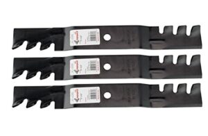 3 rotary copperhead toothed mulching mower blades fit toro timecutter z 5000 series 50 deck 112-9759-03 110-6837-03