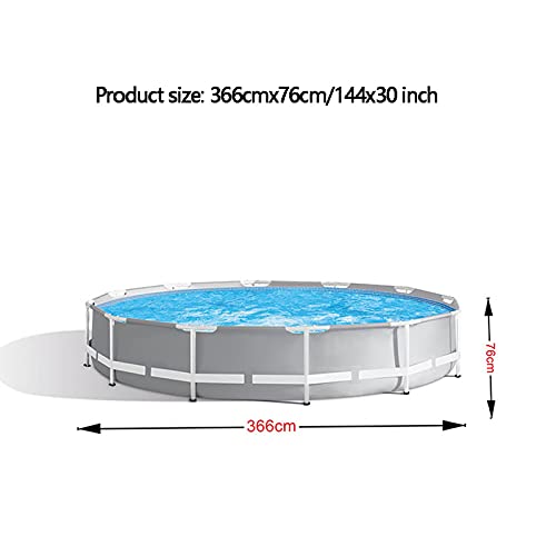 Bewinch Swimming Pool,Paddling Pools for Kids,Round Frame with Filter Pump 12 Ft X 30 Inch 366 X 76 cm Garden Outdoor Backyard