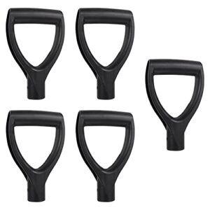 yardwe 5pcs plastic spade handle shovel d grip handle spade snow shovel handle spade snow scoop digging raking tools garden accessories black