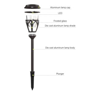 Malibu Kristi Collection LED 0.8 Watts Low Voltage Pathway Light Outdoor Garden Lights Landscape Lights for Lawn, Patio, Yard, Walkway, Driveway 8422-3103-01