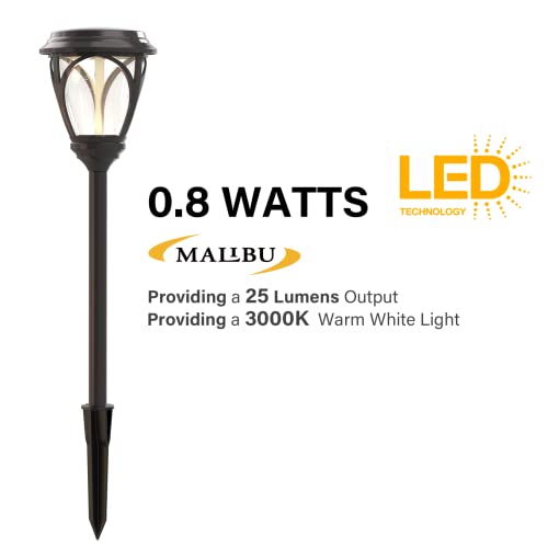 Malibu Kristi Collection LED 0.8 Watts Low Voltage Pathway Light Outdoor Garden Lights Landscape Lights for Lawn, Patio, Yard, Walkway, Driveway 8422-3103-01