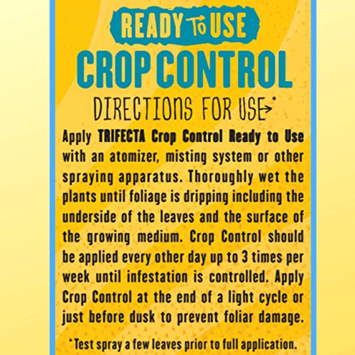 Trifecta Crop Control Ready to Use Maximum Strength Natural Pesticide, Fungicide, Miticide, Insecticide, Help Defeat Spider Mites, Powdery Mildew, Botrytis and Mold on Plants 32 OZ Size