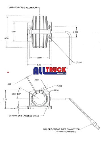 ALL TRUCK PRODUCTS VB080 80 LB 12 VDC Vibrator for Salt Sand Spreader, Concrete Mixer. Dump Truck, Fertilizer Spreader, Lime Spreader,Manure Spreader, Grain Bin