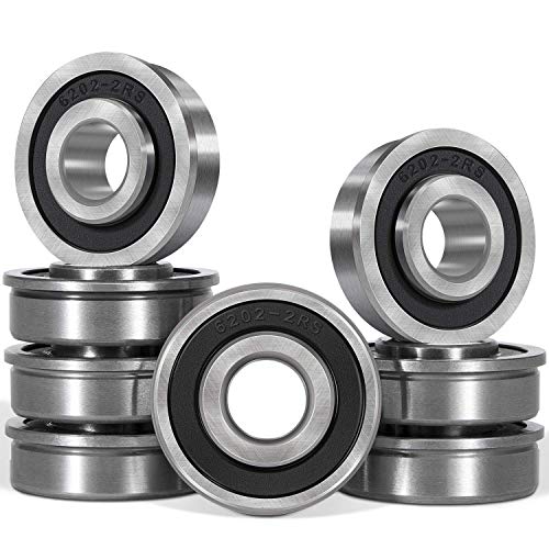 8pcs Flanged Ball Bearing ID 1/2" x OD 1-3/8" Suitable for Lawn Mower, Wheelbarrows, Carts & Hand Trucks Wheel Hub, Replacement for Marathon, Exmark, Stens, Prime Line ＆ Sunbelt.