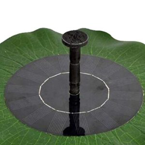 Hemoton Floating Lotus Leaves with Solar Power Water Pump Bird Bath Fountain Pump Realistic Water Lily Pads Ornaments for Garden Pool Pond Decoration