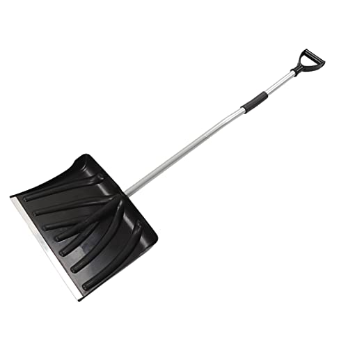 Wide Snow Shovel, Large Capacity Garden Snow Shovel 17.7in Width D Shaped Handle Sturdy Durable Anti Slip Foam Detachable Widely Used for Garage