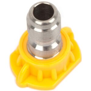 Forney 75154 Pressure Washer Accessories, Quick Connect Spray Nozzle, Chiseling, 15-Degree-by-5.5mm, Yellow