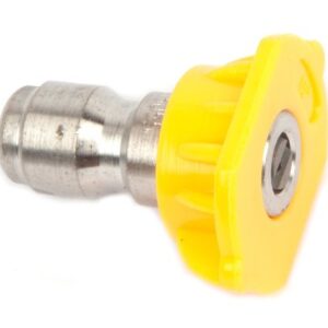 Forney 75154 Pressure Washer Accessories, Quick Connect Spray Nozzle, Chiseling, 15-Degree-by-5.5mm, Yellow