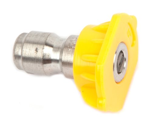 Forney 75154 Pressure Washer Accessories, Quick Connect Spray Nozzle, Chiseling, 15-Degree-by-5.5mm, Yellow