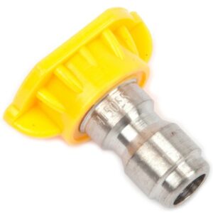 Forney 75154 Pressure Washer Accessories, Quick Connect Spray Nozzle, Chiseling, 15-Degree-by-5.5mm, Yellow