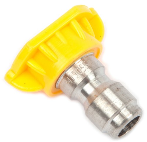 Forney 75154 Pressure Washer Accessories, Quick Connect Spray Nozzle, Chiseling, 15-Degree-by-5.5mm, Yellow