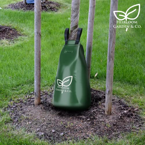 Heirloom Garden & Co 20 Gallon Tree Watering Bag to Conserve Water Slow Release Tree Watering Bag PVC Tree Bags w/ Robust Durable Zipper Reusable & Easily Fold Drip Irrigation Bag for Trees