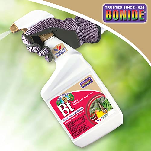 Bonide BND250 Captain Jack's Dead Bug Brew Ready to Use Insecticide/Pesticide, 32 oz & (BND806) - Caterpillar and Worm Killer, Bacillus Thuringiensis (Bt) (32 oz.)