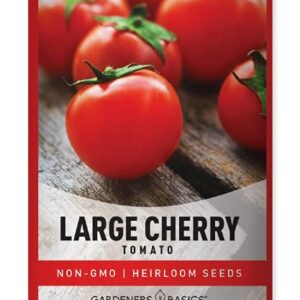 Large Cherry Tomato Seeds for Planting Heirloom Non-GMO Red Cherry Tomato Plant Seeds for Home Garden Vegetables Makes a Great Gift for Gardening by Gardeners Basics