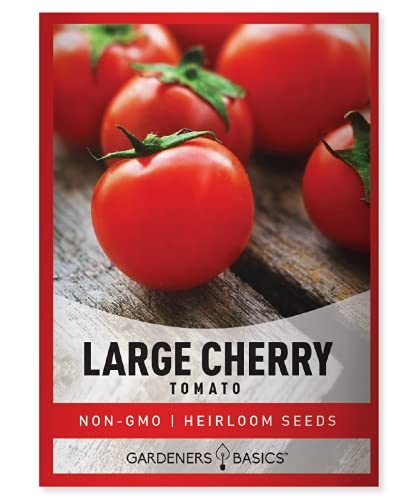 Large Cherry Tomato Seeds for Planting Heirloom Non-GMO Red Cherry Tomato Plant Seeds for Home Garden Vegetables Makes a Great Gift for Gardening by Gardeners Basics