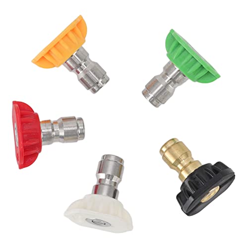 PENO Rinse Nozzle Kit Various Spray Angles Long Life Fan Spray Quick Connect Widespread Garden Pressure Washer Nozzle (020)