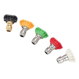 PENO Rinse Nozzle Kit Various Spray Angles Long Life Fan Spray Quick Connect Widespread Garden Pressure Washer Nozzle (020)