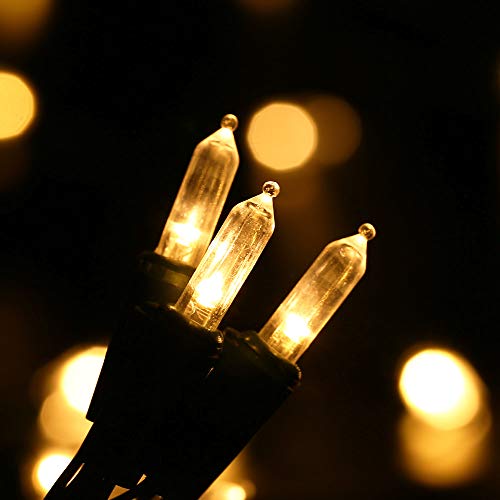 RECESKY Christmas String Lights with Built-in Timer - 50 LED 19ft Fairy Battery Operated Mini String Light for Outdoor Indoor Garden Party Home Wreath Xmas Decor Christmas Tree Decoration Warm White