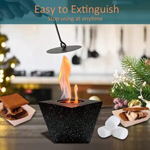 Tabletop Fire Pit, Indoor Fire Pit, Ethanol Fire Pit Table Top Firepit, Fire Bowl, Smores Maker,Mini Personal Fireplace Indoor Outdoor Garden Decor(Starlight Style)