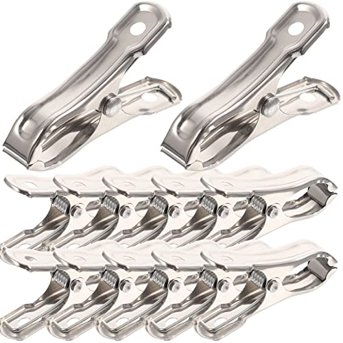 Yardwe Metal Clips 40pcs Greenhouse Clamps Stainless Steel Garden Clips Anti-wind Greenhouse Clamp Garden Support Frame Metal Green House Supplies for Shade Cloth Film Plant Netting Greenhouses