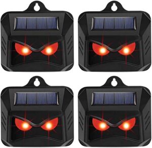 solar predator control light 4-pack – fox deterrents for gardens – animal repellent – deer repellent devices – cat repellent – fox repellent – cat deterrent – cat scarer – motion sensor deterrent