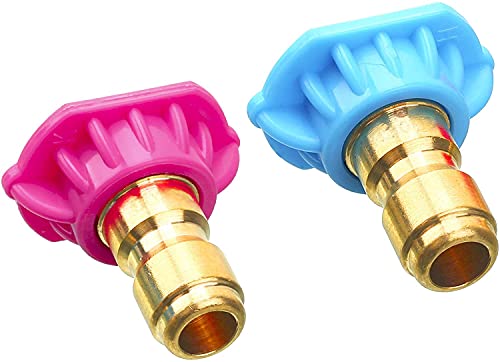 M MINGLE Second Story Quick-Connect Nozzle Tips for Power Washer, Soap and Rinse Jet Stream, Long Range Nozzle,1/4 Inch, 4000PSI, 2-Pack