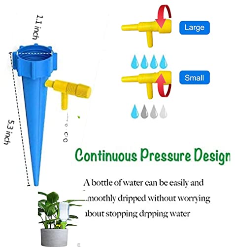 Automatic Irrigation Equipment Plant Water with Slow Release Control Valve, Adjustable Water Volume Drip System for Home and Vacation Plant Watering-12PCS Plant Self Watering Devices 3 Garden Shovels