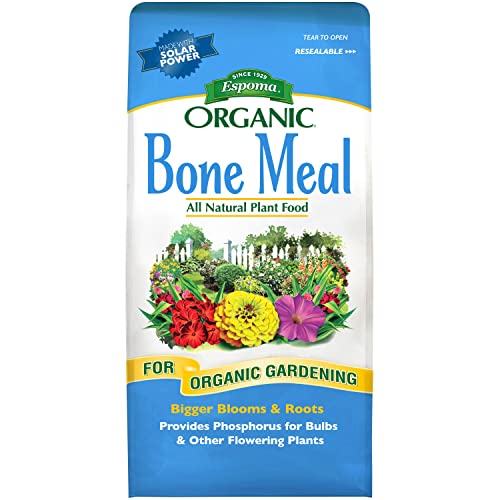 Espoma Organic Bone Meal Fertilizer 4-12-0. All-Natural Plant Food Source of Nitrogen and Phosphorus For Organic Gardening. For Bulbs & Other Flowering Plants. 4 lb. bag. Pack of 2.