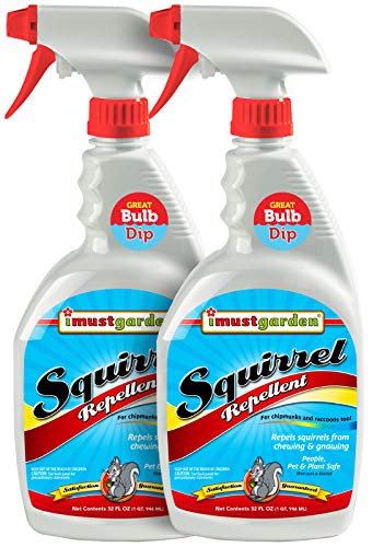 I Must Garden Squirrel Repellent [2 Pack] - Protects Vehicles, Plants, Decking, Furniture - 32oz Ready to Use