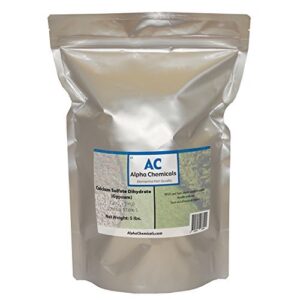 calcium sulfate dihydrate – gypsum – caso4*2h2o – 5 pounds