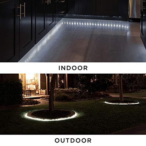 UltraPro Escape LED Rope Lights, Cool White 5000K, Indoor or Outdoor, 50ft, Linkable, Perfect for Deck, Garden, Patio, Landscape Lighting, Camping, Bedroom Décor, Waterproof, String Lights, 54846