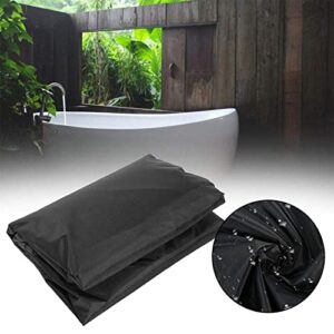 NIMOSA Hot Tub Cover Square, Hot Tub Cover Lazy SPA Waterproof Outdoor Garden Hot Tub Cover Swimming Pool Cover Multiple Sizes to Choice,Black,207x207x30cm