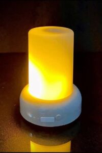 the light garden 2.75” x 3.5” flameillusion mini advanced digital flame simulation fire module – remote ready, white