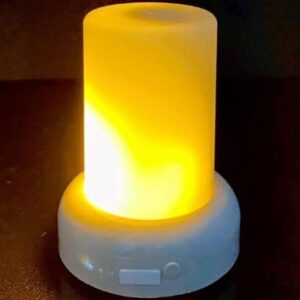 The Light Garden 2.75'' x 3.5'' FlameIllusion Mini Advanced Digital Flame Simulation Fire Module - Remote Ready, White