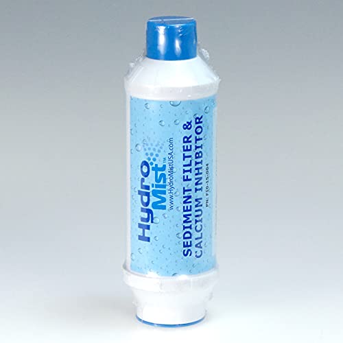 HydroMist Inline Calcium Inhibitor Filter for Mister, Removes Calcium Hardness, Reduces Clogging of a Misting System, Attaches from Spigot to Standard Water Hose, 100 PSI Inlet Pressure