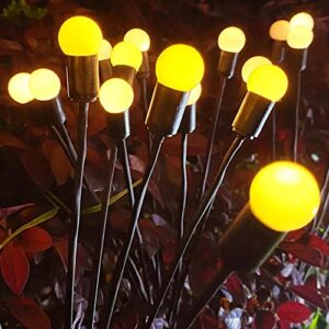 Macl 4PCS 8 Head Solar Powered Firefly Lights, LED Outdoor Waterproof Solar Starburst Swaying Garden Lights for Garden,Yard and Outdoor,Swaying When Wind Blows Solar Lamp Outdoor Decorative Lights