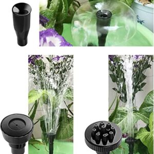 Saim Fountain Nozzle Kit,Water Fountain Spray Head Kit for Garden, Set of 8 pieces, Large